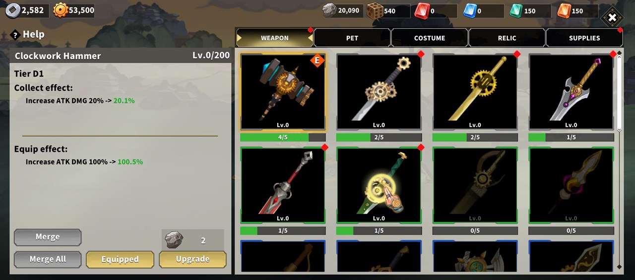 (รีวิวเกมมือถือ) Weapon Master IDLE เกมต่อสู้เล่นง่าย สะสมอาวุธอัปเกรด ...